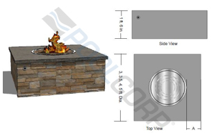 POOL360 | 36" SQUARE X18 READY-TO-FINISH FIRE PIT KIT