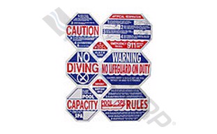 POOL360 | 40" x 48" 8-in-1 California Pool and Spa Safety Sign