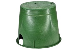 POOL360 | 10" Green Round Valve Box with Green Lid