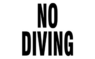 POOL360 | 6" x 6" Flat Skid Resistant No Diving Tile