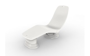 horizon | White Laylo™ In-Pool Lounger with 4" Risers