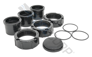 POOL360 | 2" x 2 1/2" Universal Half Unions and Drain Plug Assembly