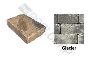 POOL360 | 12" x 8" x 3" Tumbled Stonegate® Wall Cap Glacier