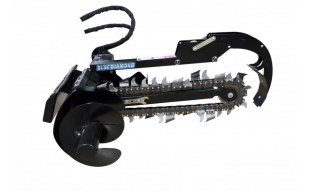 POOL360 | 36" x 6" Trencher Rock Chain Mini Skid Mount