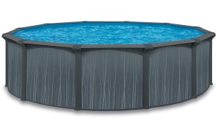 POOL360 | 12' Round Bombay Hybrid Above Ground Pool 52" Royal Wall & 7 ...