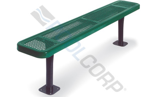 POOL360 | 6' Surface Mount Perforated Bench without Back