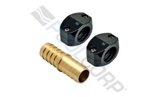 POOL360 | Underhill 5/8" Hd Hose Clamp W/ Coupling Brass Mender