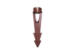 horizon | Brass Slotted Large Brown PVC Stake