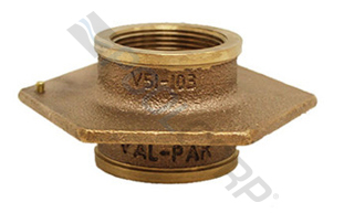 POOL360 | 1.5"FPT BRONZE NO-LEAK STRAIGHT FOUNTAIN FLANGE FTG