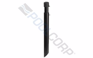 POOL360 | 1-1/4" x 12" Black PVC Telescopic Ground Stake with 1/2" FPT Removable Cap