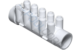 POOL360 | 10 BARB MANIFOLD 1-1/2"Sx1-1/2"SPGx3/4"BARB - "SP"