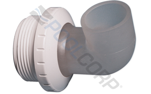 POOL360 | 1" White 90 Degree Return Eyeball Fitting 1-1/2" MPT Bagged