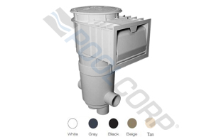 POOL360 | 2" Socket Gray/Beige Lid Renegade Venturi In-Ground Skimmer