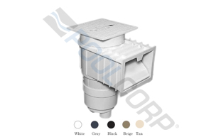 POOL360 | 2" Socket White Renegade Gunite Skimmer with Square with Lid