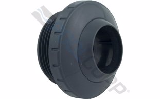 POOL360 | 1-1/2" MPT Dark Gray Threaded Eyeball Fitting with 1" Eyeball Opening