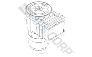 POOL360 | 2" Socket White/Beige Renegade Gunite Skimmer 2-Port Round Lid