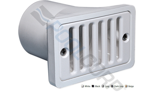 POOL360 | 2" x 4" White Gutter/Deck Drain