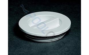 POOL360 | 1-1/2" MPT White Volleyball Pole Holder Flush Plug with Gasket