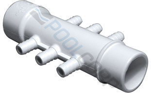 POOL360 | MANIFOLD,1"S X 1"SPG X (6) 3/8"B R1