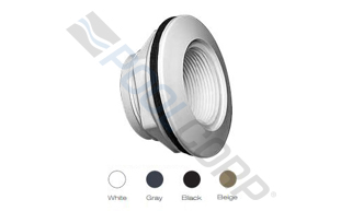 POOL360 | 1-1/2" FPT Thru Gray Return Wall Fitting Assembly with Nut and Gasket