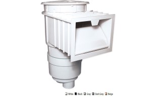 POOL360 | 2" Socket White/Beige with Float Valve Skimmer 2 Port Round Lid