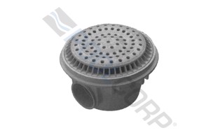POOL360 | 8" White Anti-Vortex Main Drain for Concrete Pool