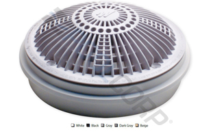 POOL360 | 8" Gray Tru Flo Main Drain Cover and Extended Collar Assembly