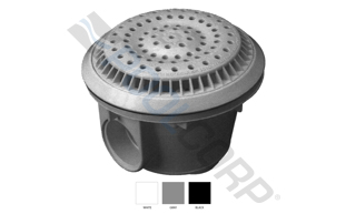 POOL360 | 8" White Anti-Vortex Main Drain with 2" Socket for Vinyl Pool