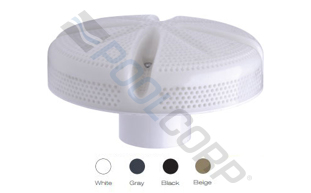 POOL360 | 6" Round Black Ultra Suction with 1-1/2" Threaded Wall Fitting