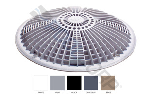 POOL360 | 8" White Tru Flo Drain Cover