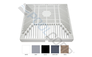 POOL360 | 9" x 9" White Pool Grate