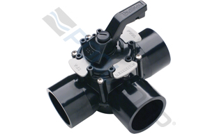 POOL360 | 2-1/2" Socket x 3" Spigot TruSeal 3-Way CPVC Diverter Valve
