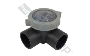 POOL360 | 2" Socket x 2-1/2" Spigot 90 Degree TruSeal Body CPVC Check Valve