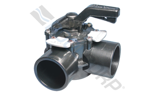 POOL360 | 1-1/2" Socket x 2" Spigot TruSeal 2-Way 90 Degree CPVC Diverter Valves