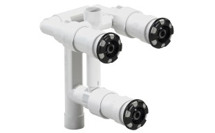 POOL360 | 9" 3-Jet Straight Body Gunite Manifold long with Internals