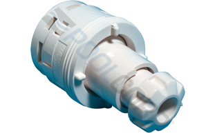 POOL360 | White Adjustable Caged Style Standard Poly Jet