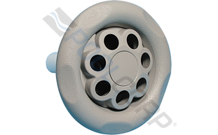 POOL360 | Gray Power Storm Massage Jet Internal 5-Scallop Face Snap-in