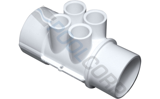 POOL360 | 2" SPG x 2" S (4) .5" Ports Manifold