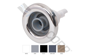 POOL360 | 3-3/8" Gray Smooth Face Directional Poly Storm Jet Internal