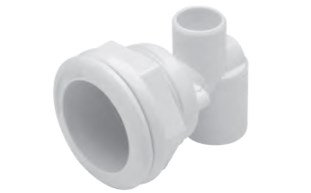 POOL360 | 3/4" Socket x 1/2" Socket x 3/4" Spigot In-Ground Mini-Storm Jet Body Assembly
