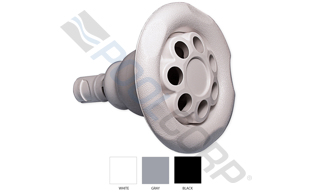 POOL360 | Gray Power Storm 5-Scallop Thread-In Pulse Massage Gunite Jet Internal