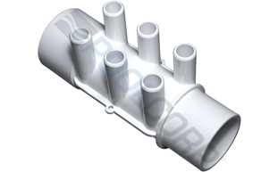 POOL360 | 2" S x 2" SPG (6) 3/4" SB Ports Manifold