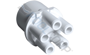 POOL360 | 1" Spigot x (5) 3⁄8" Barb Ports Manifold