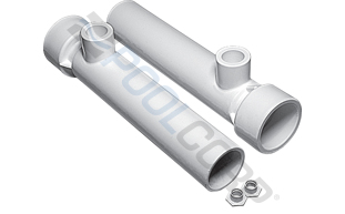 POOL360 | 10" Gunite Venturi Tee with 1-1⁄2" S x 1" Spg