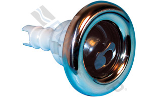 POOL360 | Black/Silver Stainless Steel Poly Storm Roto Jet Internal 5-Scallop Face